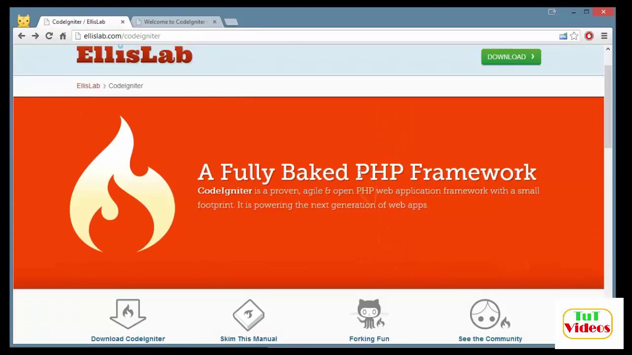 PHP Codeigniter Tutorial - Setting up - Lecture 1