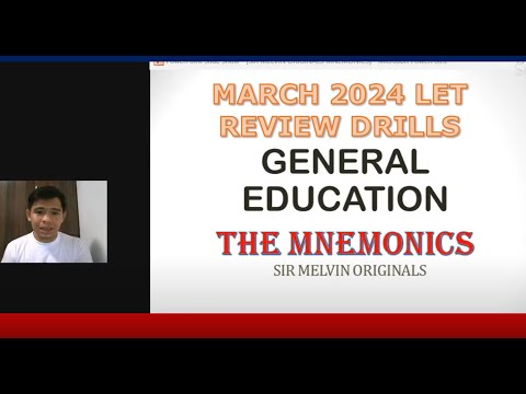 GENERAL EDUCATION MARCH 2024 LET MNEMONICS LET REVIEW LET DRILLS