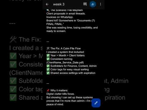 Mock digital filing system using Google Drive ๐ง #SignedOffWithIpeleng #DigitalAdmin #shorts