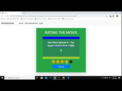 Python Project || movie recommendation system with django || movie recommendation with rating