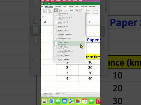 How to Set A3 Paper Size in Excel #shorts #exceltutorial