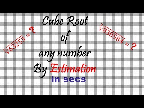 Cube root by estimation by maths easy tutorial