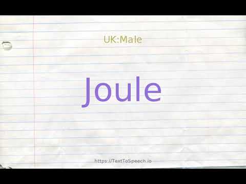 How to pronounce joule