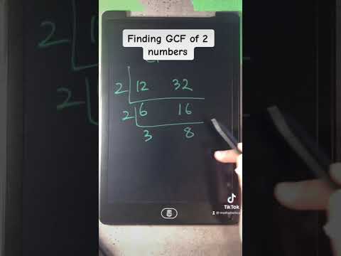 Finding the GCF of 2 numbers