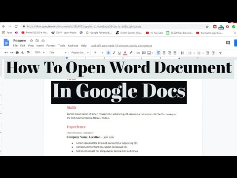 How To Open Word Document In Google Docs | How to Move Word File To Google Docs In 2020