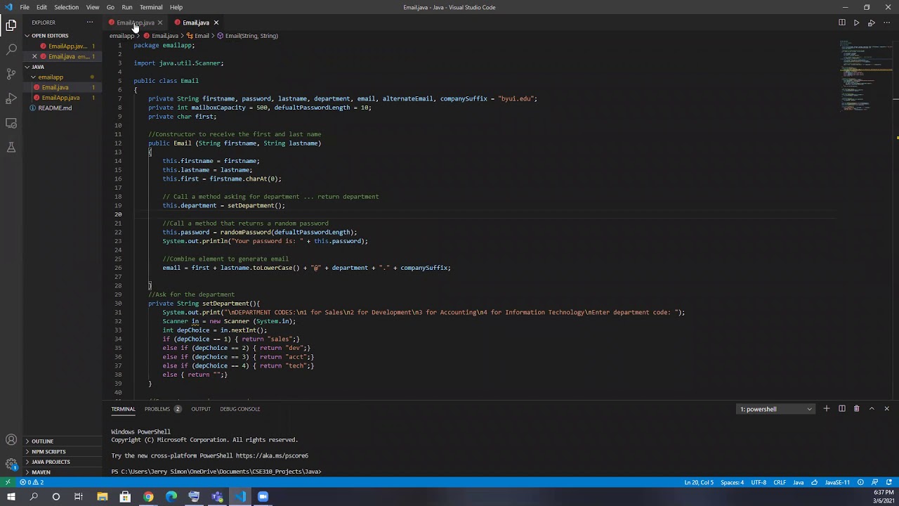Email Application in Java with source code