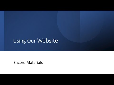 Where to Locate Encore Materials on Our Website