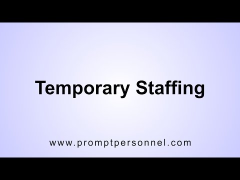 Temporary Staffing Services by Prompt Personnel