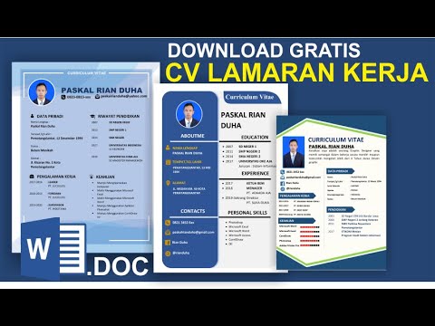 Download Template CV Lamaran Kerja Gratis Format Doc (MS.Word)