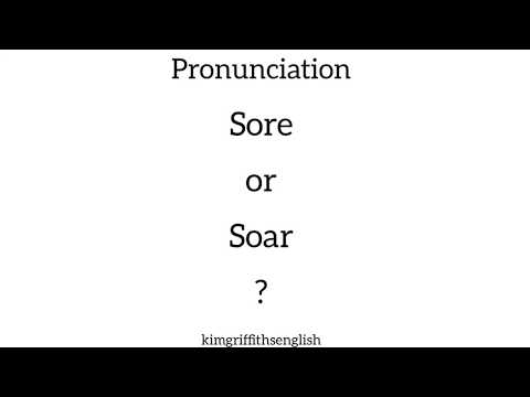 Vocabulary and Pronunciation Sore and Soar