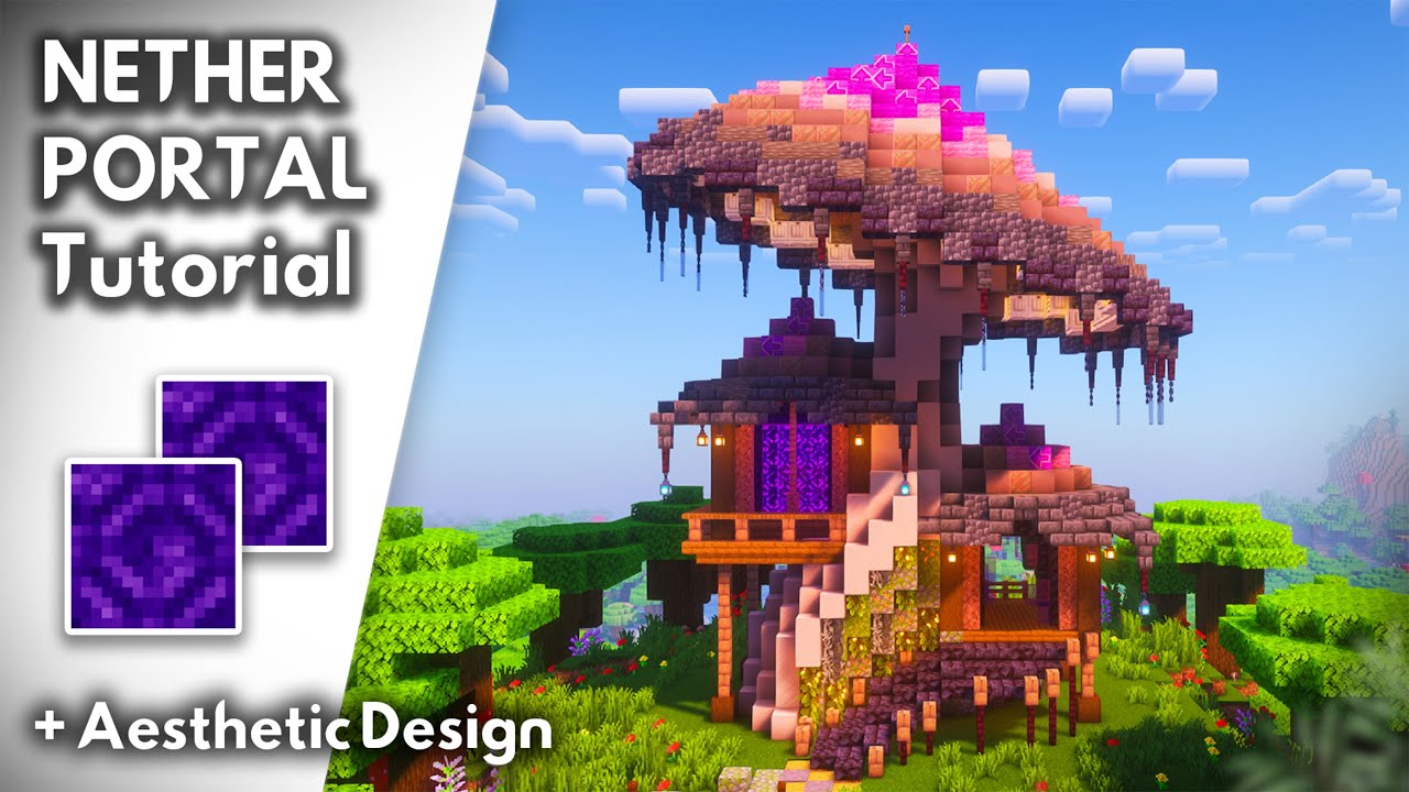 NETHER PORTAL Design Tutorial | Minecraft Tutorial - Minecraft Builders
