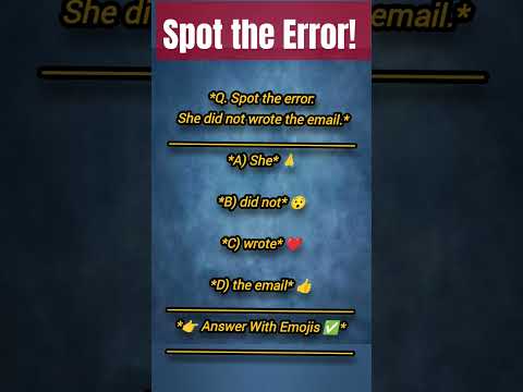 Spot the Error! | Fun English Grammar Activity(Fight for the Bright Future)
