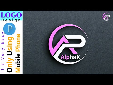 AP logo design on your mobile phone Pixellab Tutorial How to make logo AP logo