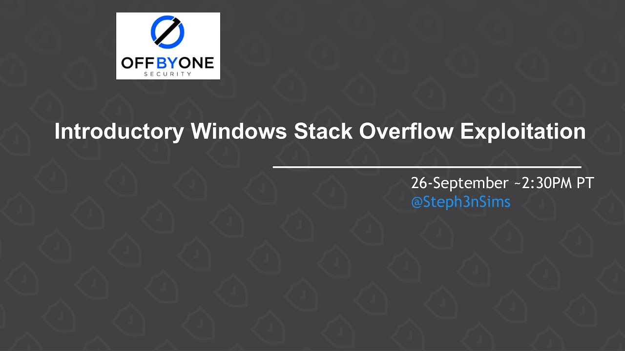Introductory Windows Stack Overflow Exploitation