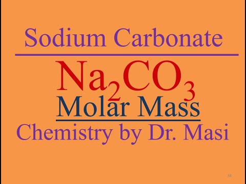 What is the Molecular Formula and Molar Mass of Sodium Carbonate?