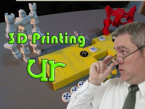 Royal Game of Ur with Print-in-place hinged board by cymon - Thingiverse