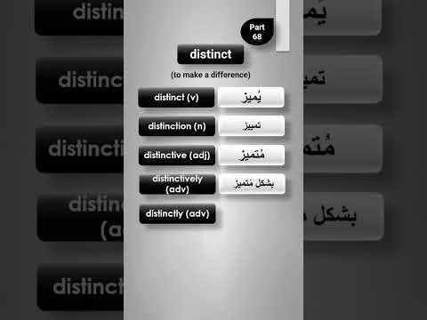 IELTS Vocabulary - distinct