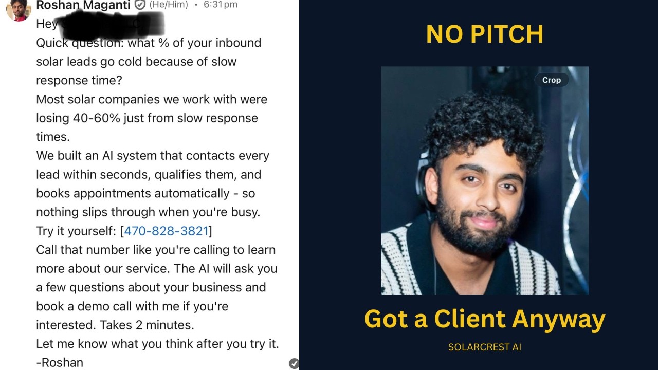 This One LinkedIn Message Landed Me a Solar Client (No Pitch, No Sales Call)