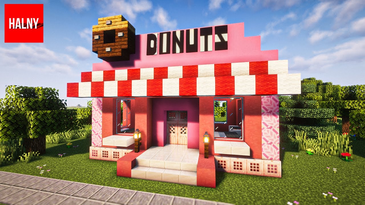 How to build a donut shop in minecraft🍩 - マイクラビルダーズ