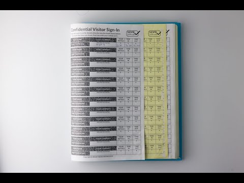 NDPR Confidential Visitor Sign-In Book
