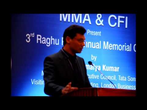 Nirmalya Kumar at 3rd Raghu Pillai Memorial Oration in Chennai