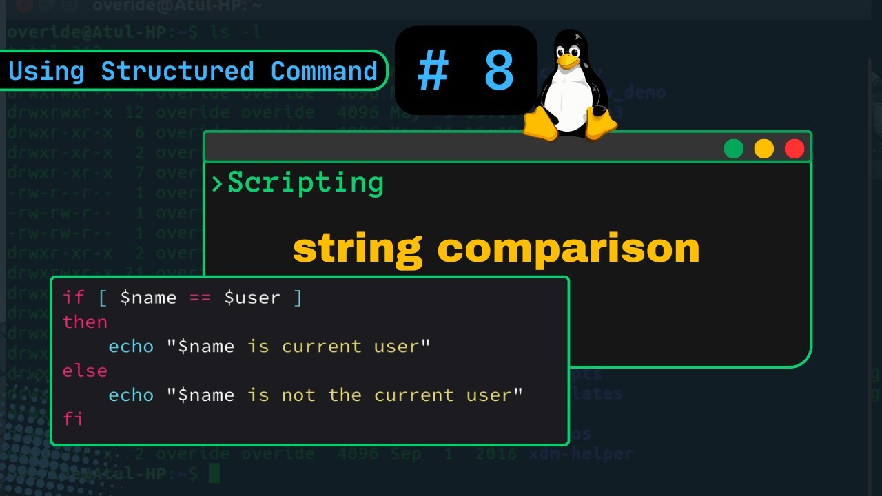 String Comparison | equality, inequality, gt, lt, -n, -z explained #shellscripting8 #automation