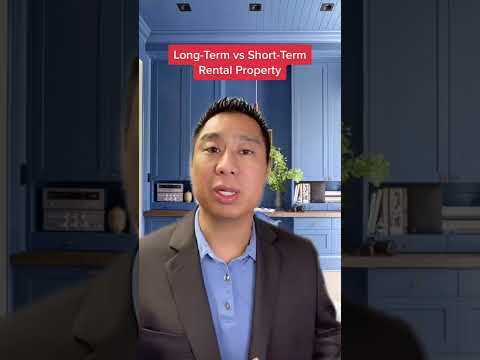 The difference between a long-term rental vs short-term rental property when it comes to mortgages.