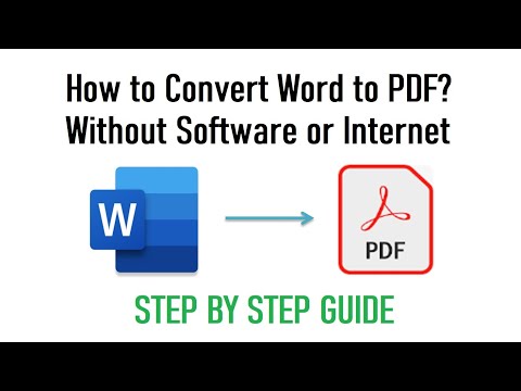 How to Convert Word to PDF | Without Software or Internet
