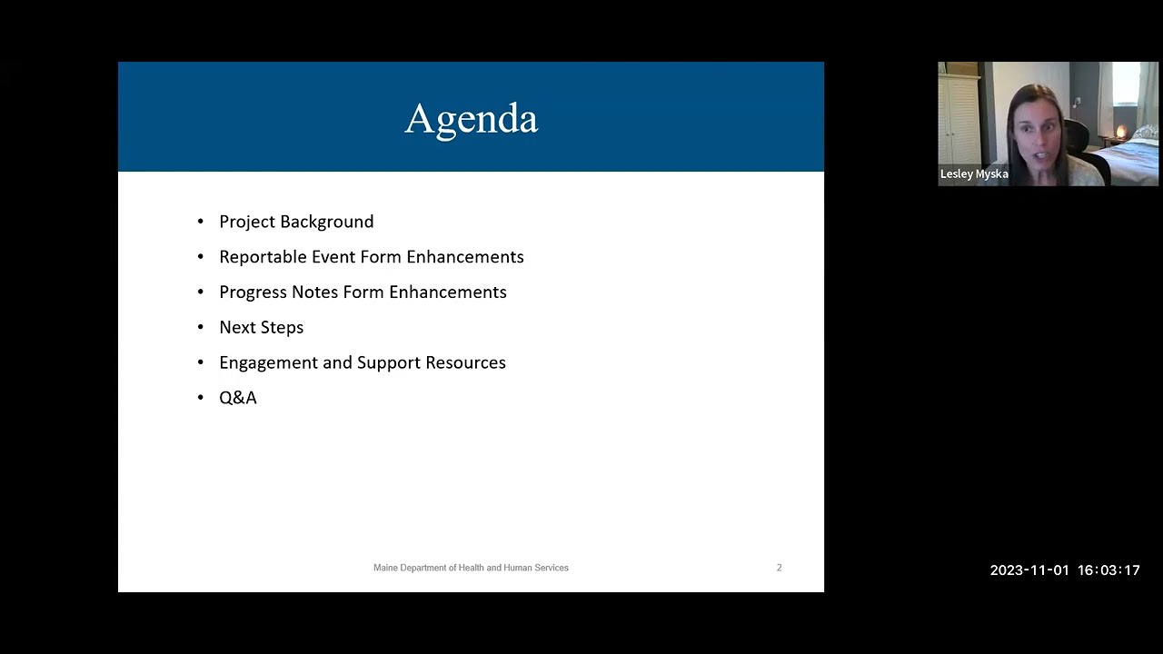 Evergreen Reportable Event and Progress Note Form Enhancements - November 1, 2023 Afternoon Session