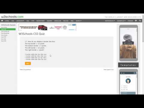W3Schools Certification | CSS Quiz | Quiz on the language of Web Design