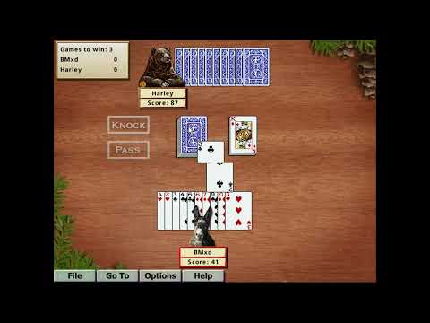 Hoyle Card Games 4 - Harley pulls some BS in Gin Rummy