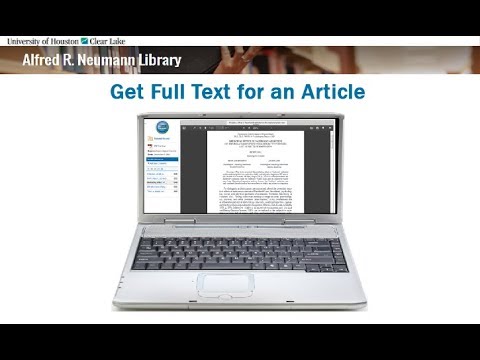 Get Full Text for an Article