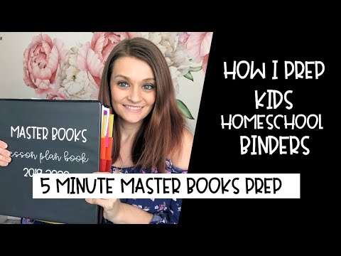 How I Fill my Master Books Binders for School || Master Books Kids Homeschool Binders |