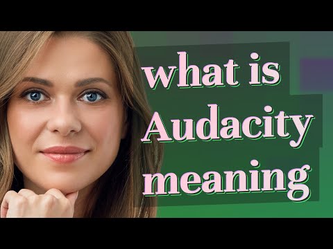 Audacity | meaning of Audacity