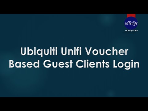 Ubiquiti Unifi Voucher Based Guest Clients Login