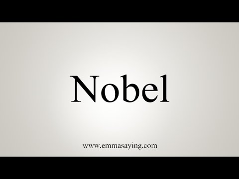 How To Say Nobel