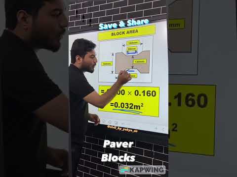 PAVER BLOCK QUANTITY CALCULATION || YAHYA SIR || #cement#architecture#block #concrete#construction
