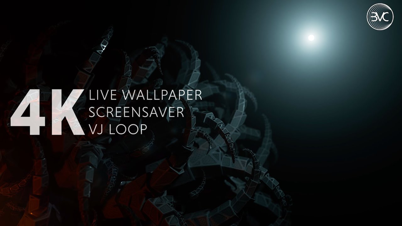4K DARK MECHANICAL TENTACLES - LIVE WALLPAPER, SCREENSAVER & VJ LOOP