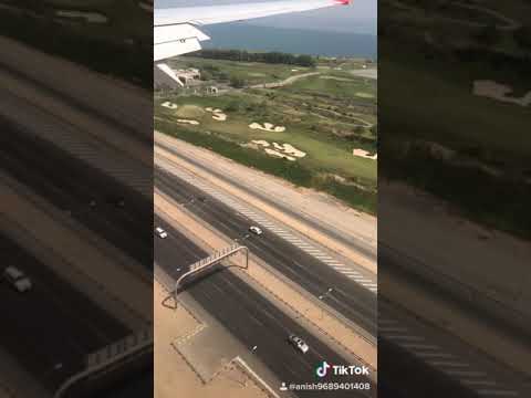 Flight landing in oman airport