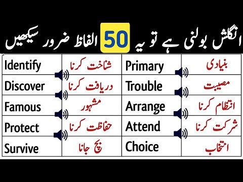 50 Daily English Vocabulary Words with Urdu Meaning|@qbtenglish