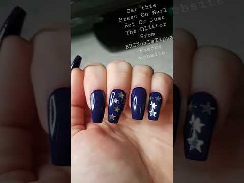 Star In Star Nails and Glitter/brcnailstipsxpieces.com #SHORTS