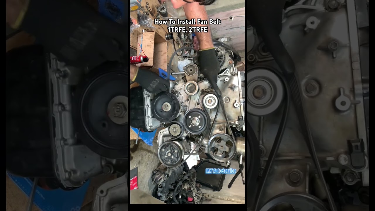 How To Install Fan Belt 1TRFE, 2TRFE #automobile #short #shorts #shortsviral #viral #viralshorts