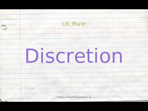 How to pronounce discretion