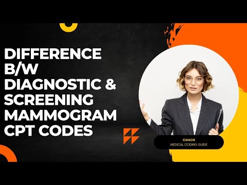 Difference between Diagnostic and Screening Mammogram CPT Codes