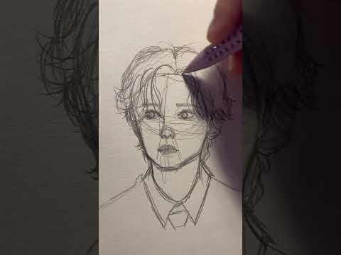 Drawing 🐰Lee Know❤️ from Stray Kids ✨ #kpop #straykids #drawing #art #leeminho #fyp