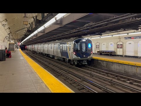 MTA NYC Subway Kawasaki R211 A Train Action In Manhattan (12/8/24)