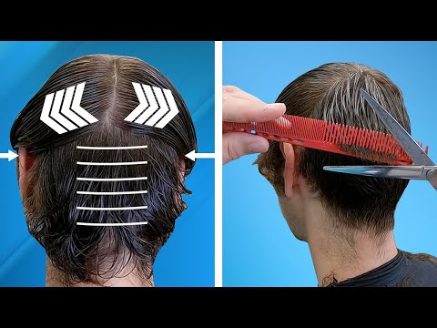 How To SCISSOR CUT Men's Hair | Step by Step Guide | How to Scissor Cut men's Hair Lesson