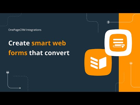 Create web forms for free (simple online form builder) | OnePageCRM