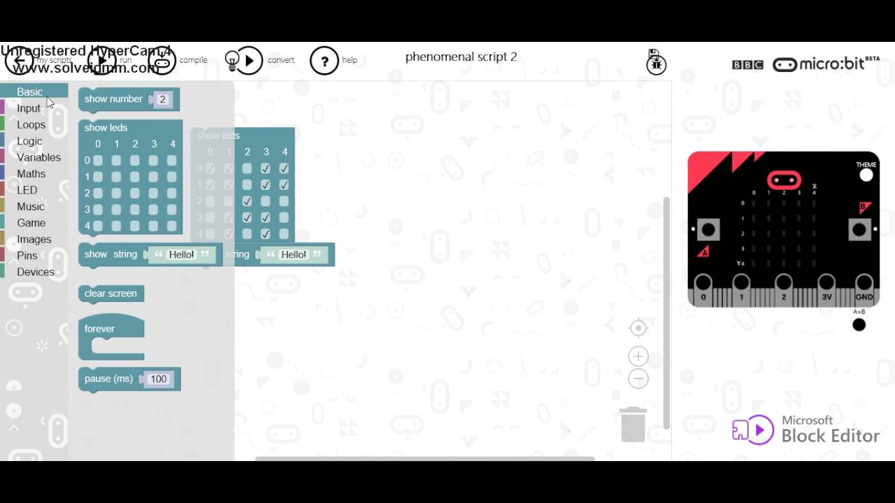 BBC Microbit: - Basic display