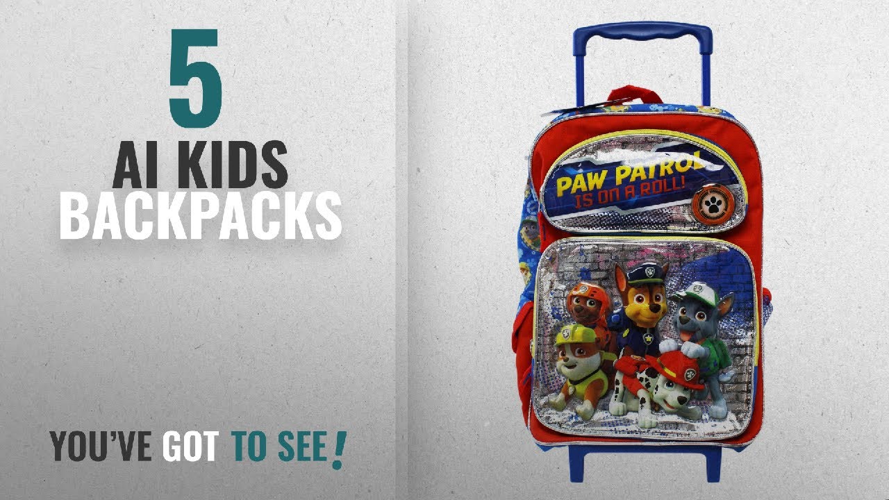 Best Ai Kids Backpacks [2018]: Paw Patrol is On a Roll Full Size Rolling Backpack (16in)